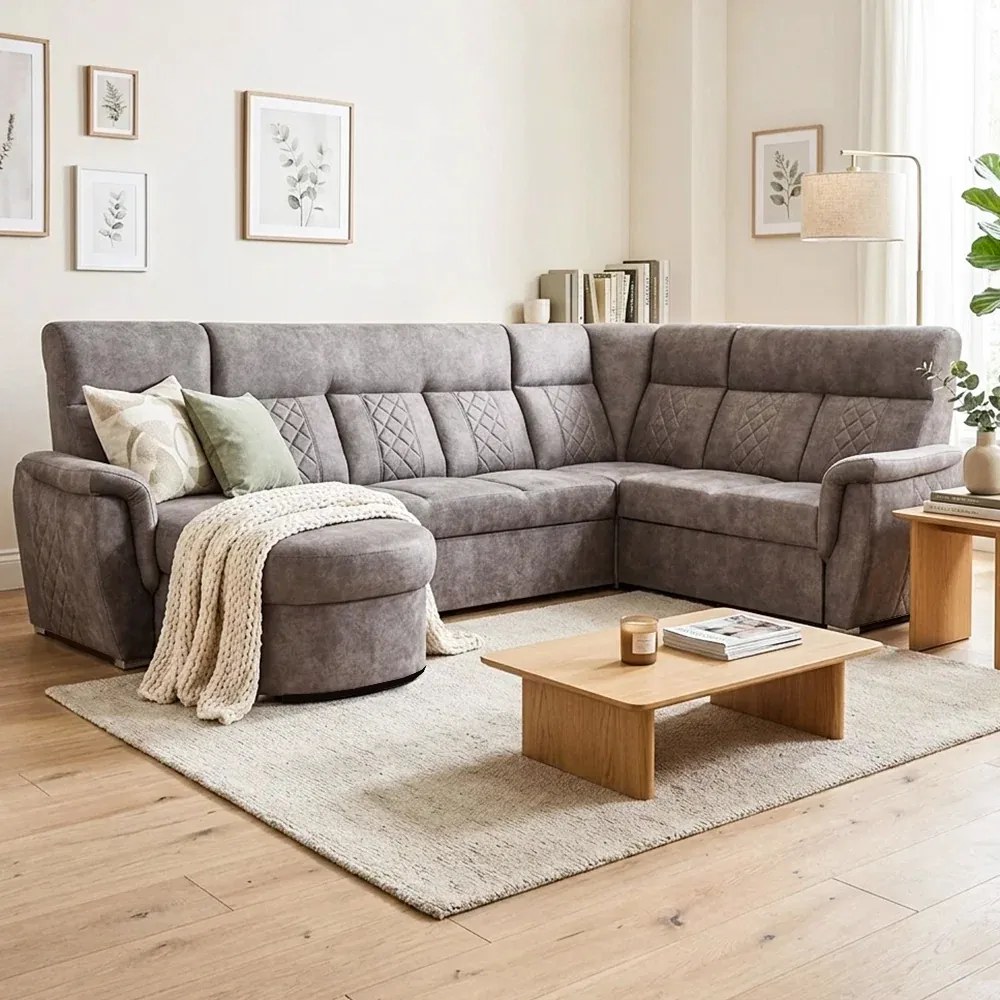 Sedací souprava BOSTON OT-III-R-II | 175x322x226 cm | pravá | EXTRA VYSOKÝ sedák a záda | VÝBĚR TKANIN