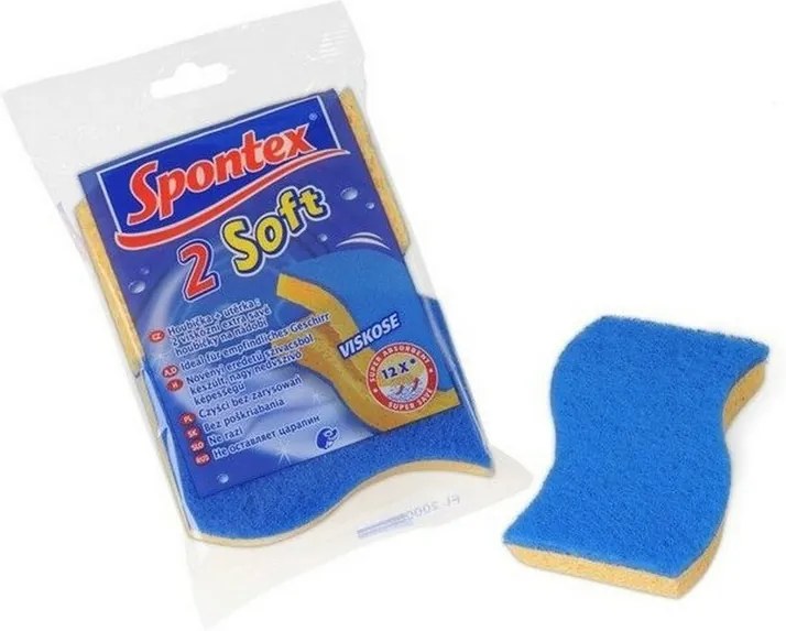 Spontex 2 Soft viskózní houbička na nádobí