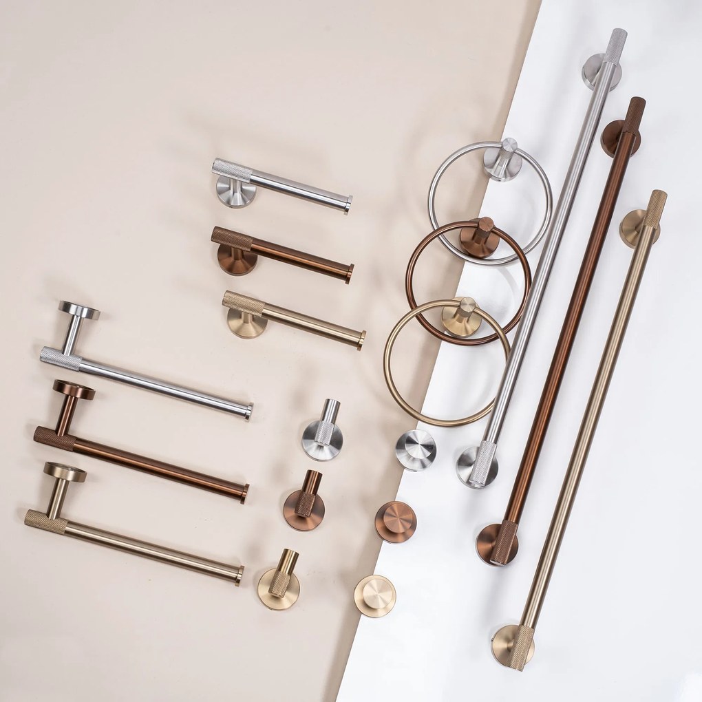 Rea Modern, koupelnový věšák na ručník 26,5cm, 6610a, broušená ocel, REA-98014