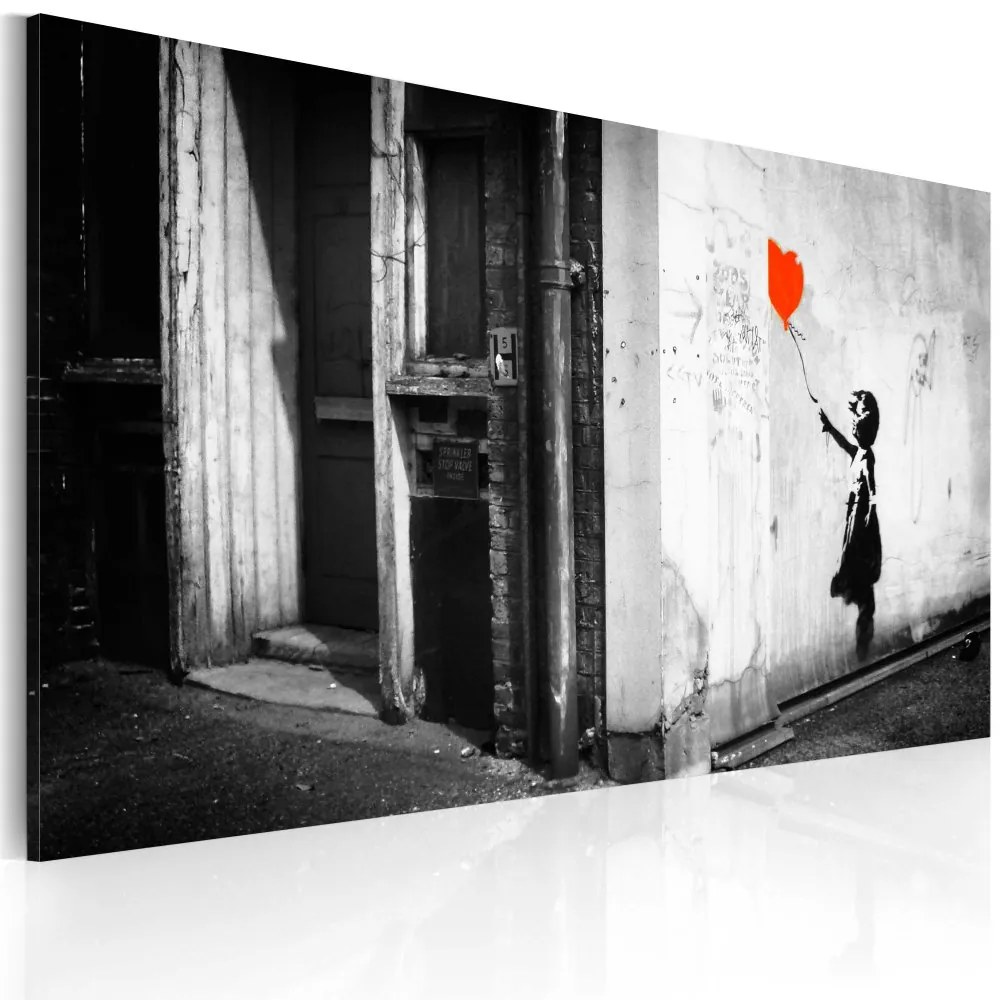 Obraz na plátně Bimago - Girl with balloon (Banksy) 60x40 cm