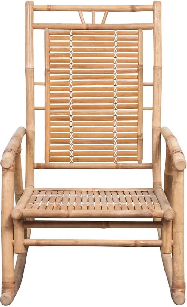 Houpací křeslo s poduškou bambus 3063909