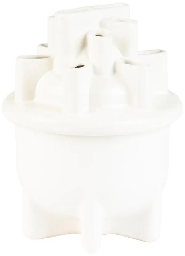 OnaDnes -20% Malá bílá keramická váza ZUIVER BASSIN 28 cm
