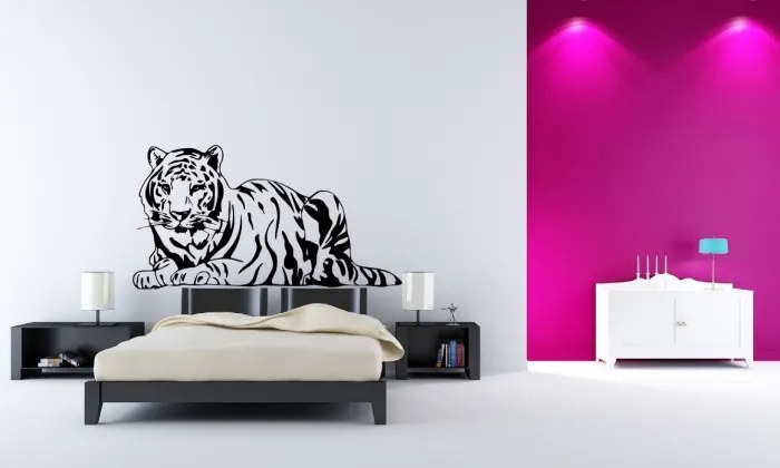 IMPAR Samolepka na zeď Ležící tygr (Velikost: 60 x 32 cm)