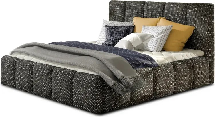 Designová čalouněná postel MIRA, 200x160, šedá (sawana 21/pouze rám postele/beg_11_co_1.6)