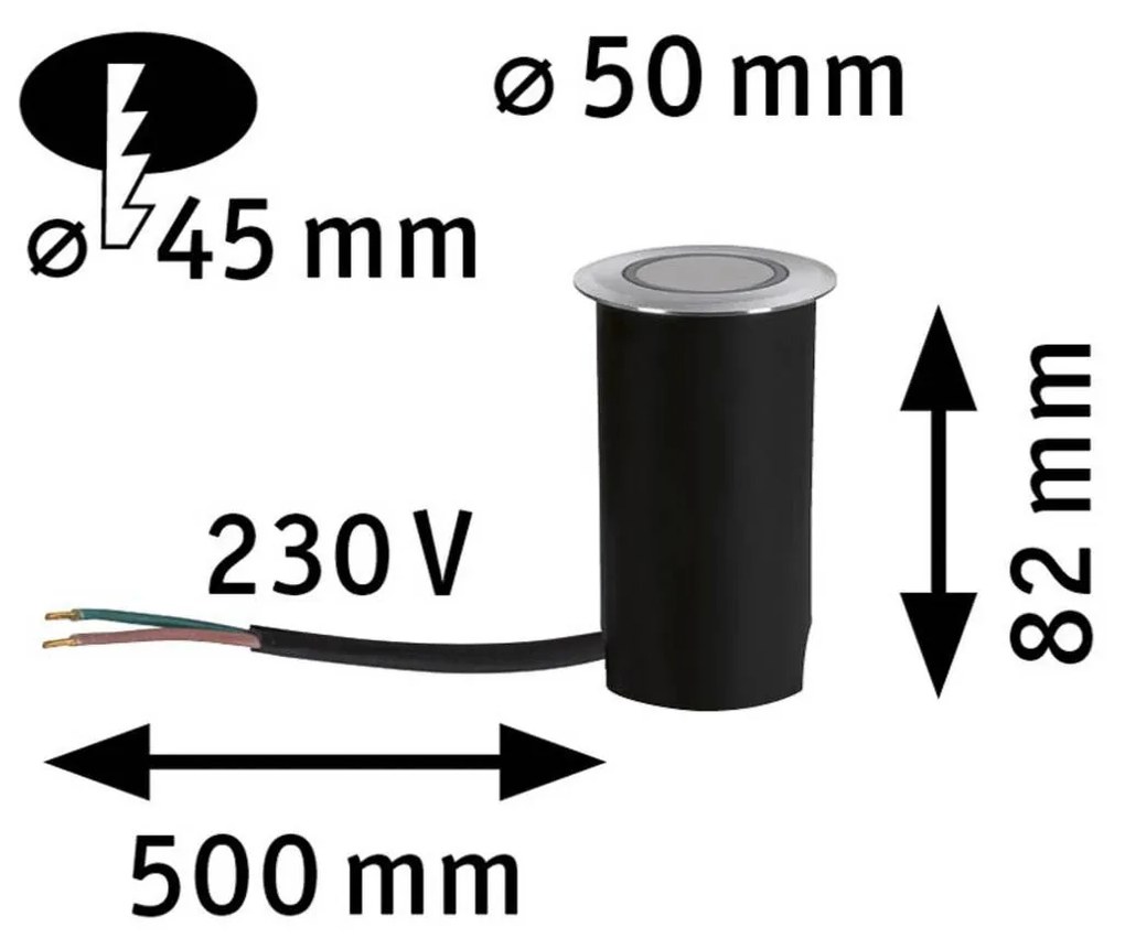 Paulmann Goldlicht LED podlahové světlo Ø5cm clona