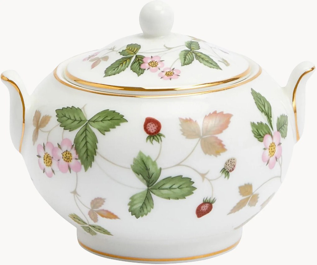 Cukřenka z kostního porcelánu Fine Bone China Wild Strawberry