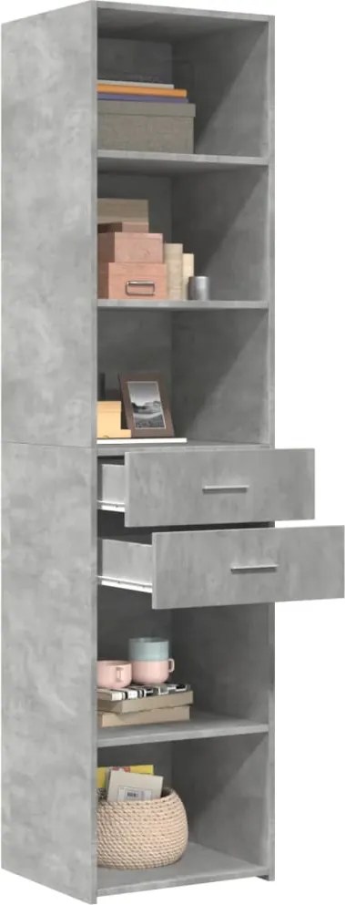 Skříň highboard betonově šedá 45x42,5x185 cm kompozitní dřevo 3281451