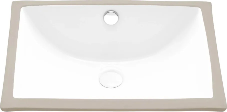 UPTrend Obdélníkové keramické umyvadlo pod pracovní desku TREMO TR4070, bílá lesk