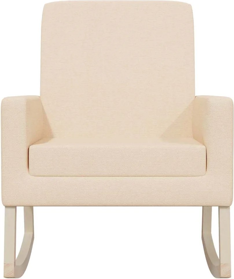 Houpací křeslo krémové textil 329424