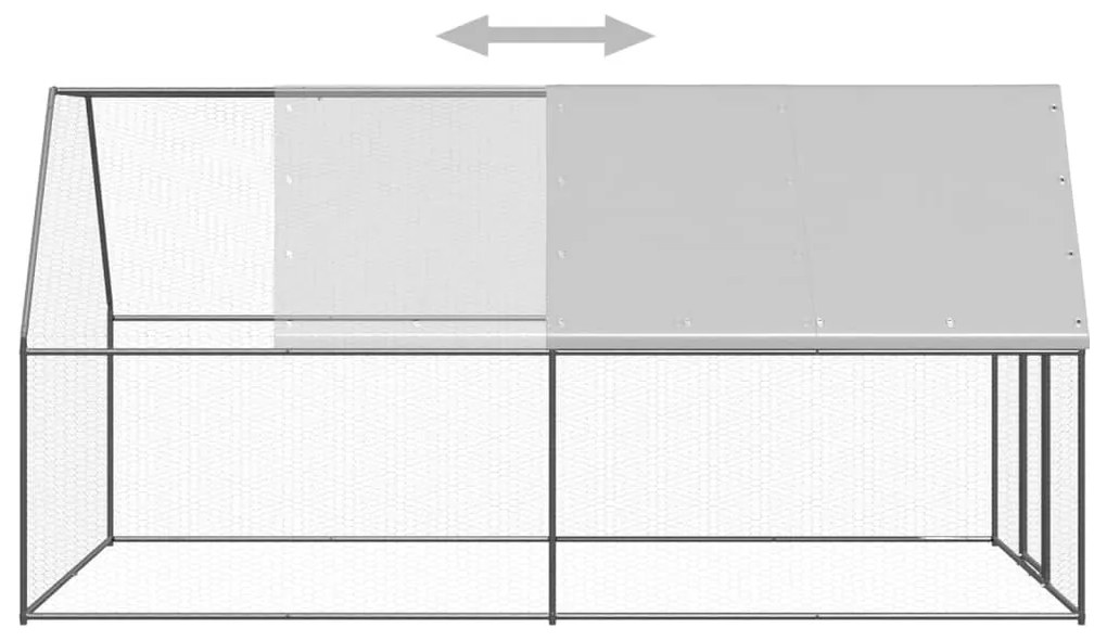 vidaXL Marketos Venkovní klec pro kuřata 2 x 4 x 2 m pozinkovaná ocel