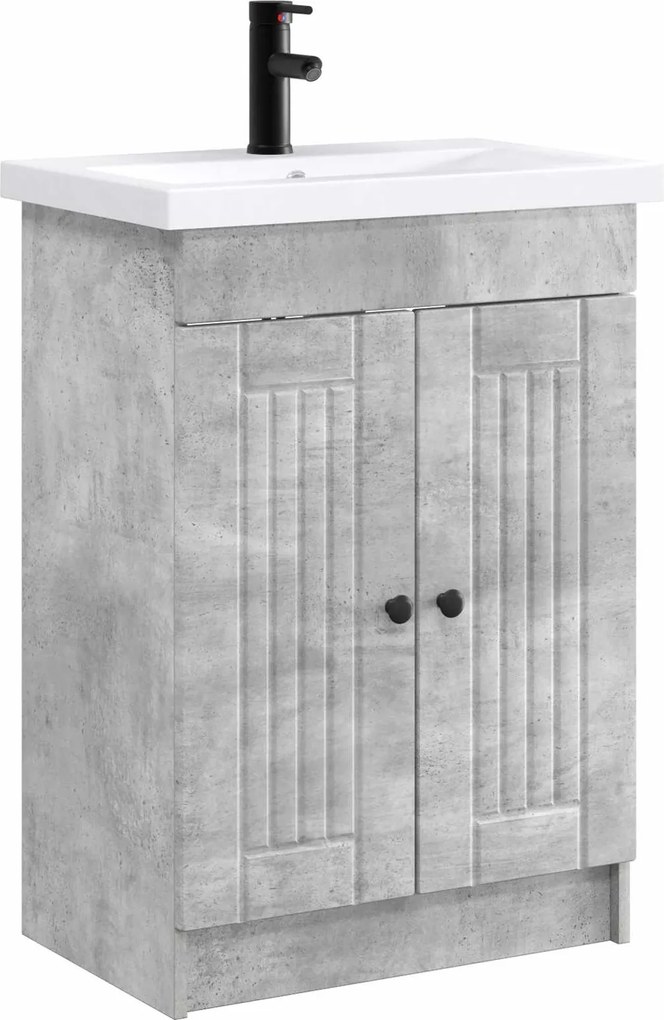 Sada koupelnového nábytku Betonově šedá 56 x 37,5 x 81 cm 3404187