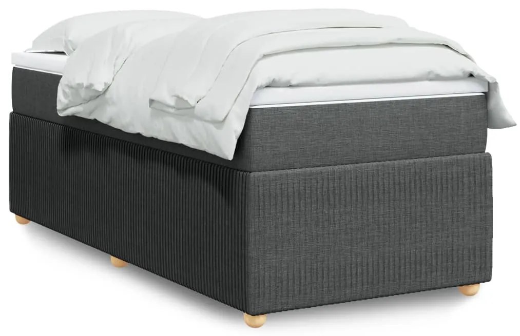 Box spring postel s matrací černá 120x200 cm textil