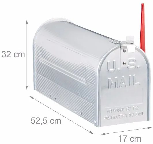 Americká poštovní schránka, Barvy a parametry Sříbrná