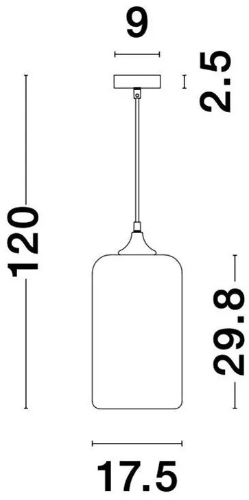 Nova Luce Závěsné svítidlo SAVAZ chromové sklo černý kov černý kabel E27 1x12W