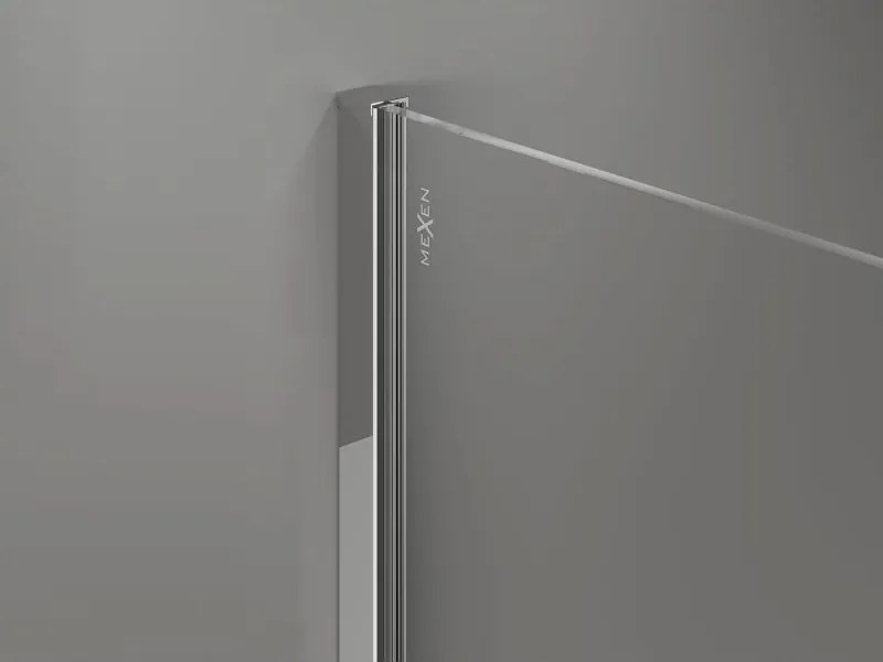 Mexen Kioto-X sprchová stěna Walk-in 90 x 200 cm, transparentní 10 mm, chrom - 800-090-101-01-00-X