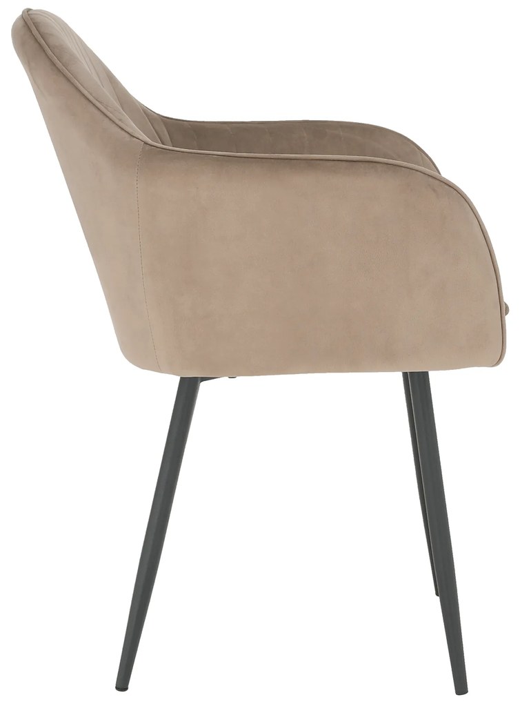 Kondela Designové křeslo, šedohnědá Taupe Velvet látka, ZIRKON