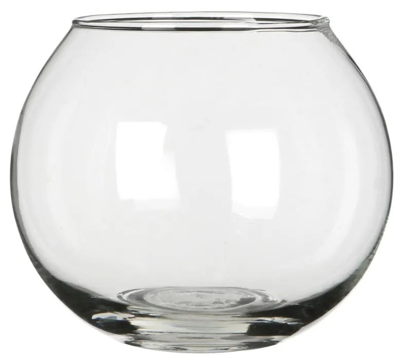 Skleněná váza boule, průměr 17 cm