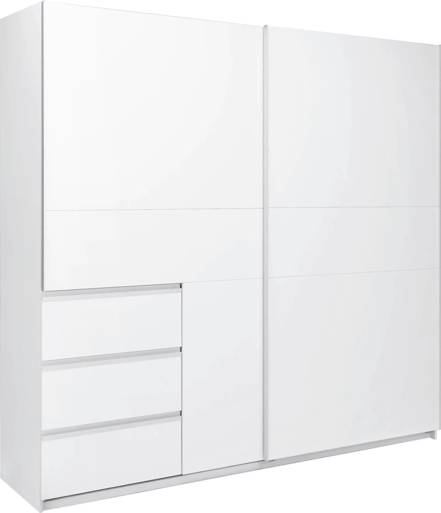 XXXLutz ŠATNÍ SKŘÍŇ S POSUVNÝMI DVEŘM, bílá, 215/210/61,5 cm P & B - Šatní skříně - 000885001004