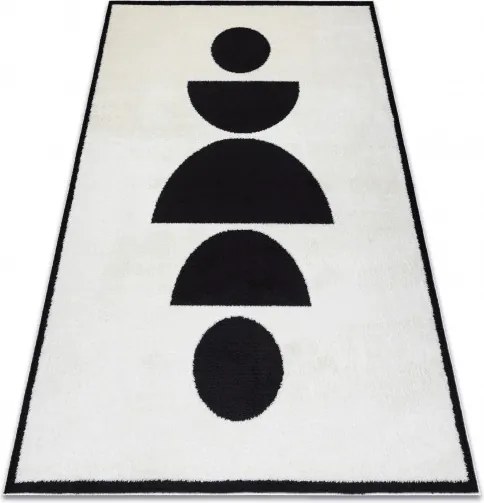 Dywany Łuszczów, AKCE: 80x150 cm Kusový koberec Mode 8598 geometric cream/black, černobílá, dětský pokoj