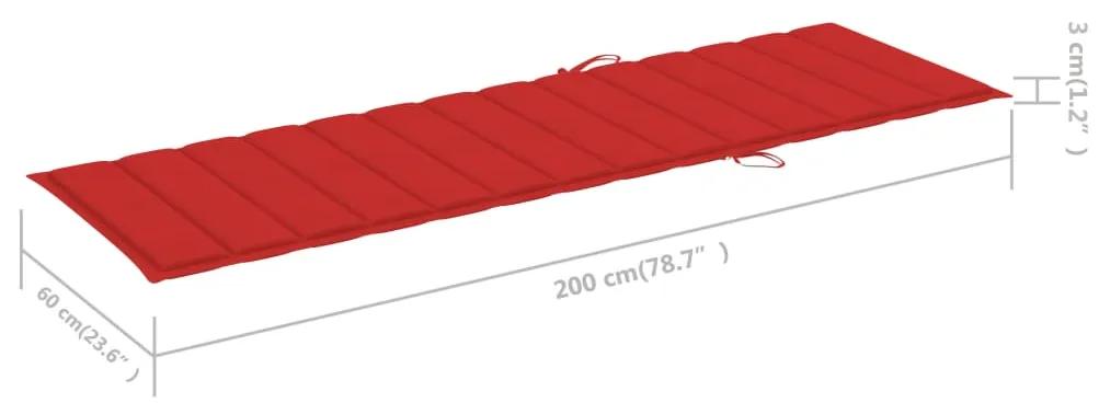 vidaXL Skládací zahradní lehátko s poduškou masivní akáciové dřevo