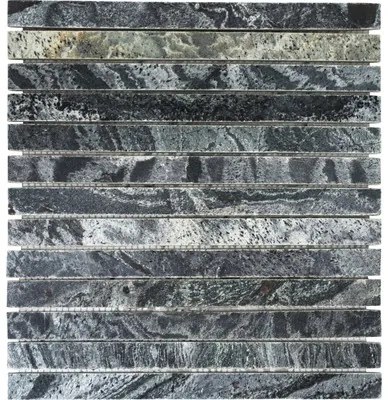 Mozaika z přírodního kamene XMI 116 30,5x32,5 cm stříbrná/černá