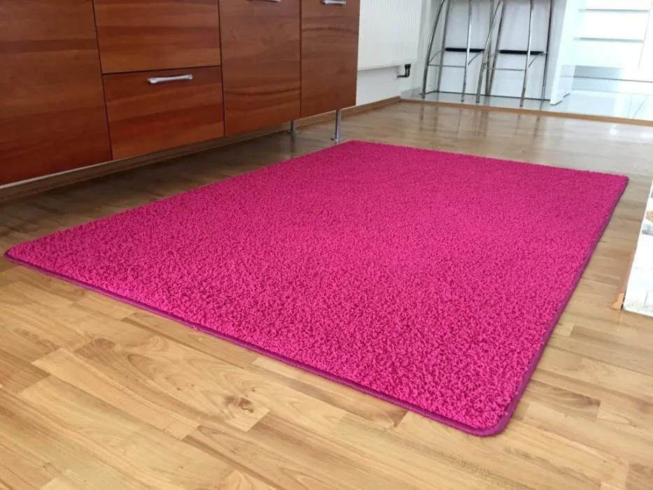 Vopi | Kusový koberec Color shaggy růžový - Kytka 160 cm průměr