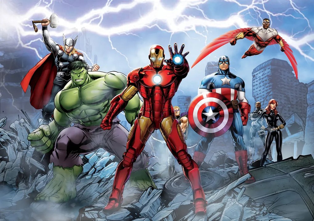 Dětská fototapeta na zed' Marvel Avengers, Disney | 252 x 182 cm | DFTDXL 1961