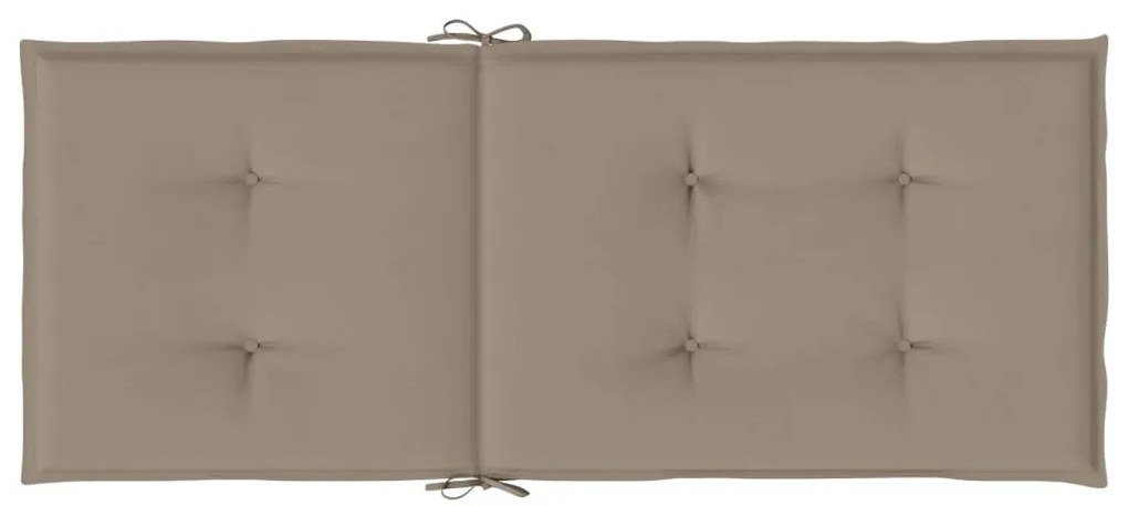 vidaXL Marketos Podušky na židli vysoké opěradlo 4 ks taupe 120x50x3 cm textil