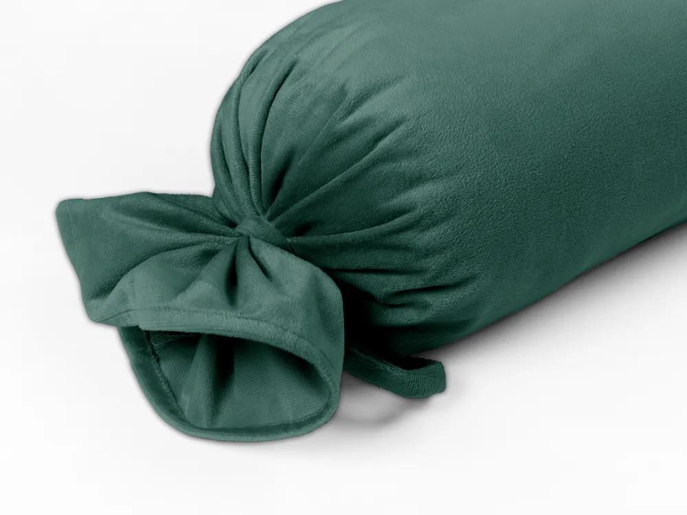 Biante Sametový polštář válec bonbon SV-036 Ledově zelený 2 15x100 cm
