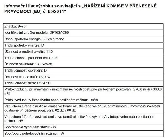 Bosch DFT63AC50 Výsuvný odsavač par