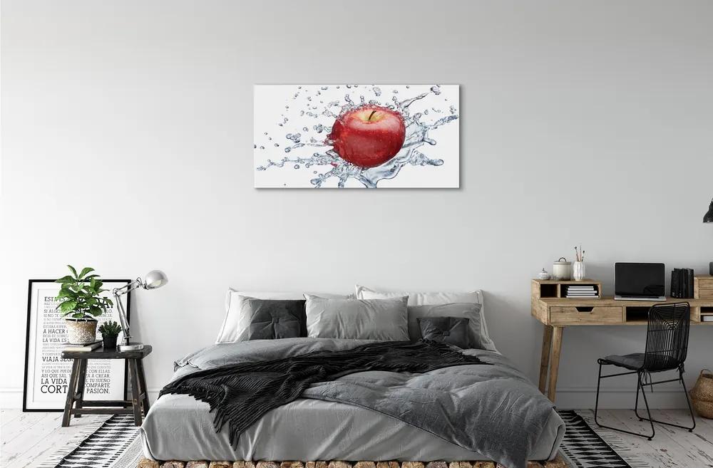 Obrazy na plátně Červené jablko ve vodě 125x50 cm