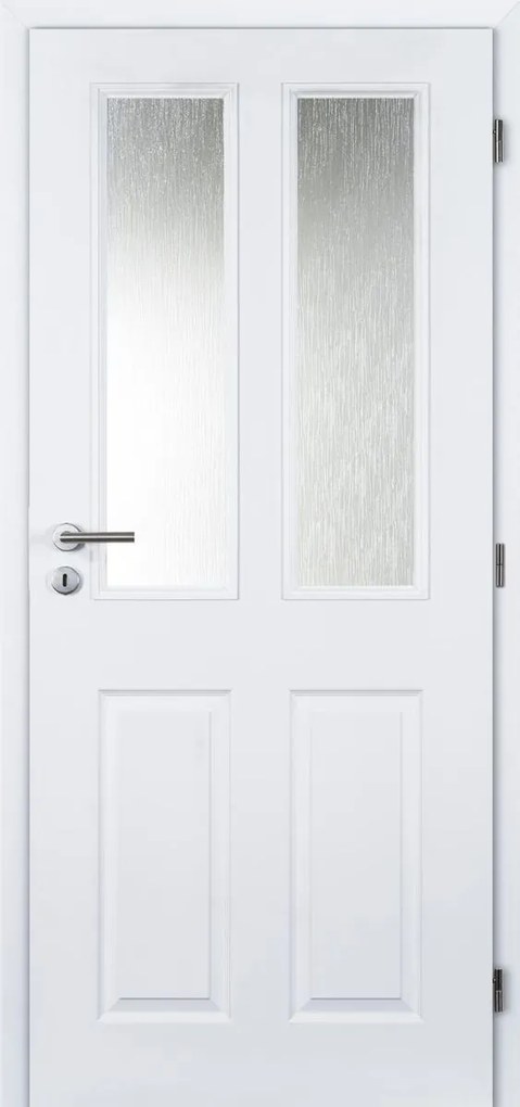 Doornite Achilles Interiérové dveře 80 P, 80 × 197 cm, lakované, pravé, bílé, prosklené