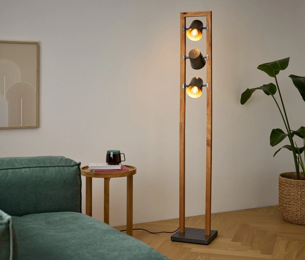 Stojací lampa Trio »Bell« - barva: šedá