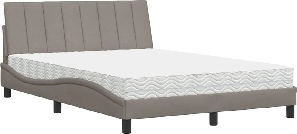 Postel s matrací Hanko taupe 140 x 200 cm textil 3310535
