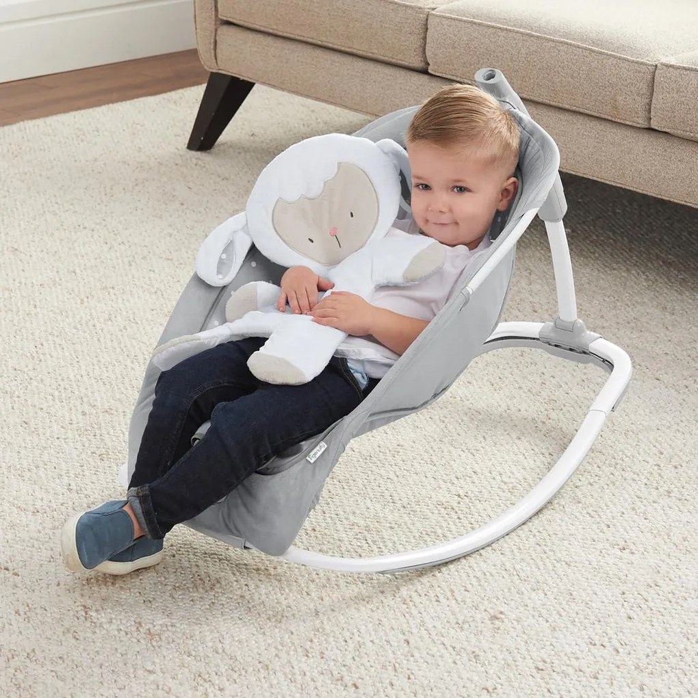 INGENUITY Houpátko vibrující s melodií Cuddle Lamb 0m+ do 18kg, 2019