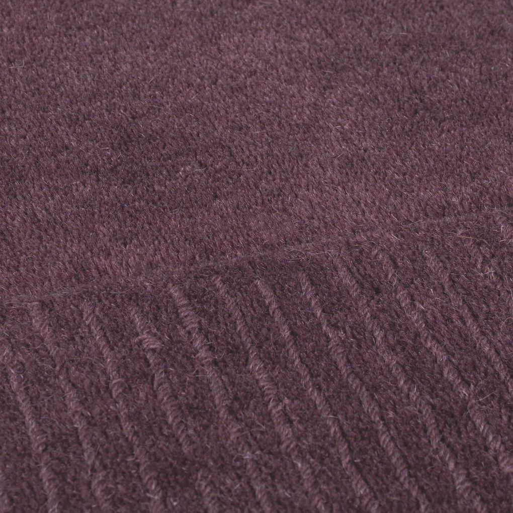 Flair Rugs koberce Kusový ručně tkaný koberec Tuscany Textured Wool Border Purple - 120x170 cm