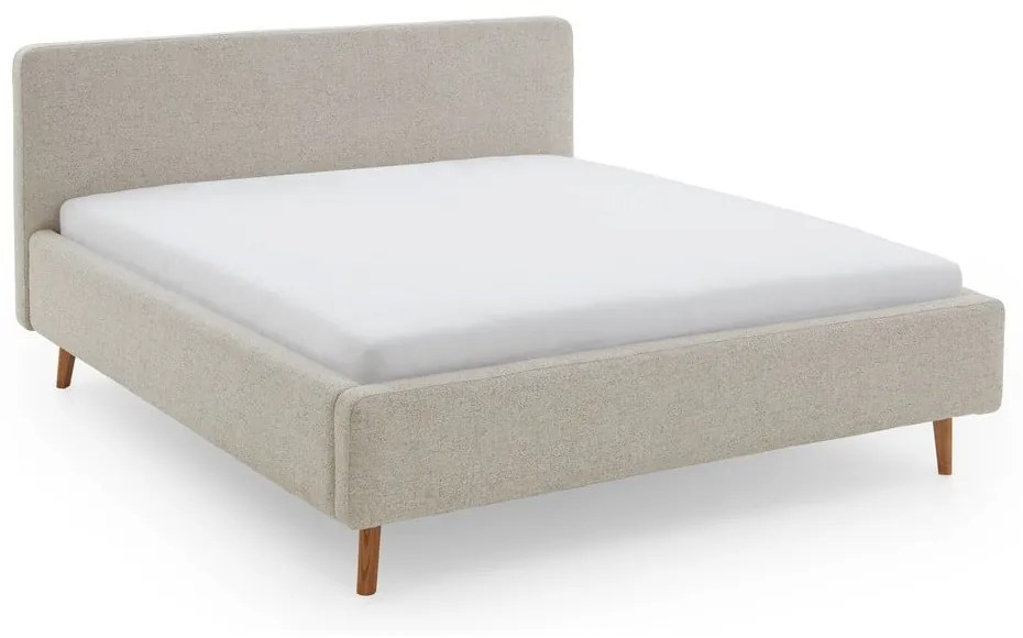 Béžová čalouněná dvoulůžková postel 140x200 cm Mattis – Meise Möbel