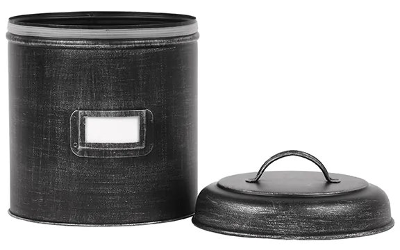 Úložné boxy a koše - černá - kov - L - 18x18x24 cm