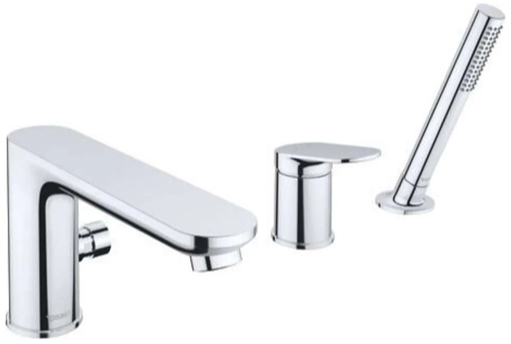 Duravit Wave - Baterie na okraj vany, 3-otvorová instalace, chrom WA5260000010