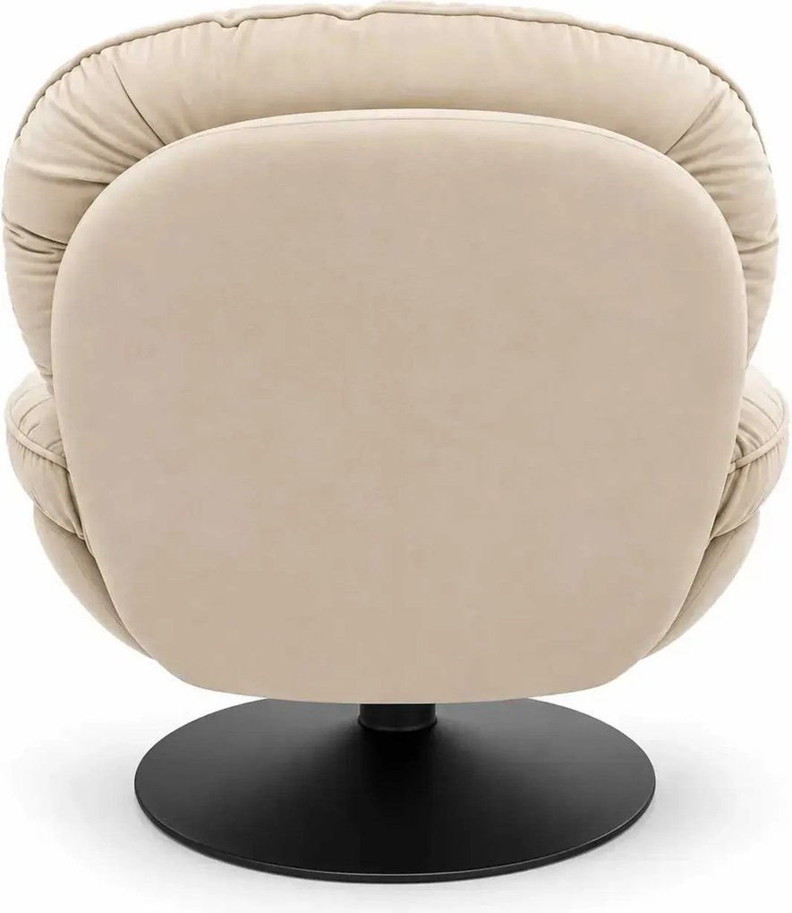 LuxuryForm DESIGN Otočné relaxační křeslo LUNA s podnožkou - krémové