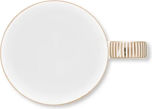 Pip Studio Dot Delight White - Gold sada 2ks hrnků 380ml, bílo-zlatá (Sada 2 ks hrnků 380 ml z tenkostěnného porcelánu)