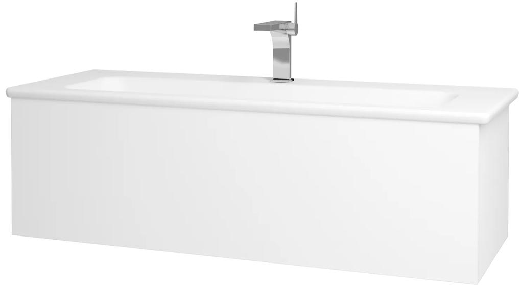 Dřevojas Koupelnová skříň VARIANTE SZZ 120 (umyvadlo Euphoria) Varianta: M01 Bílá mat / M01 Bílá mat