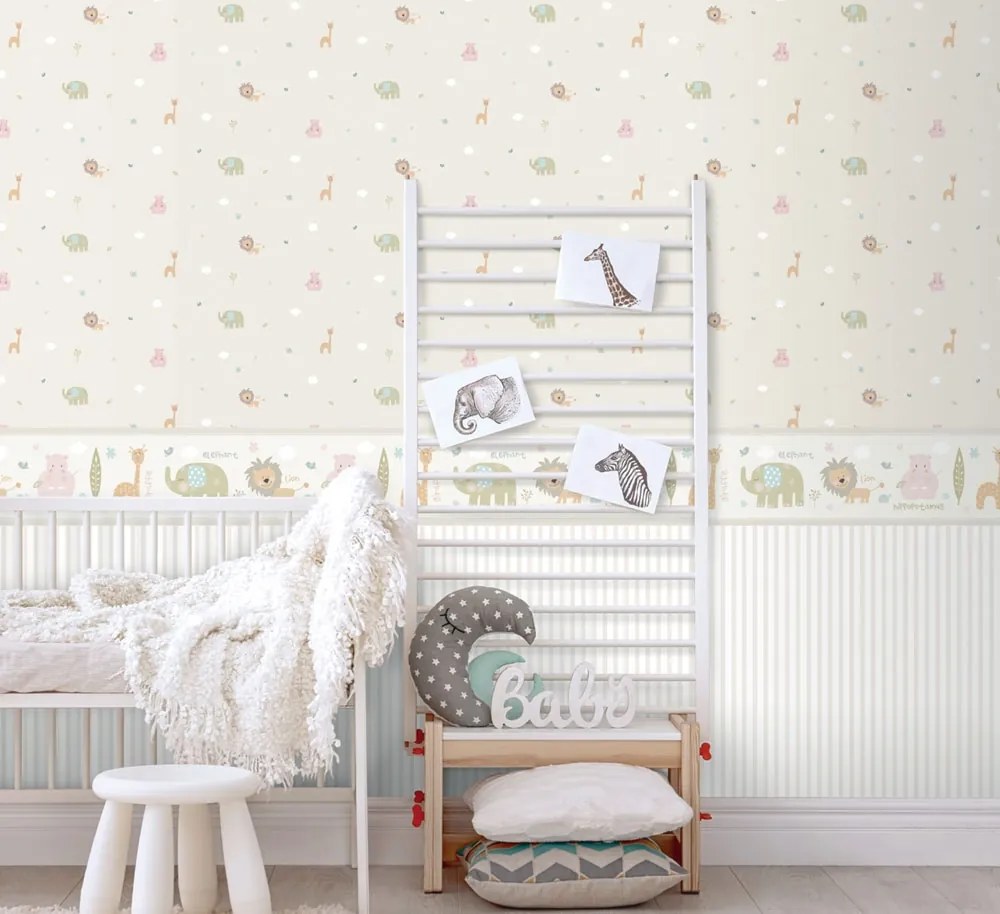 Samolepící dětská tapetová bordura 242-1, Lullaby, ICH Wallcoverings