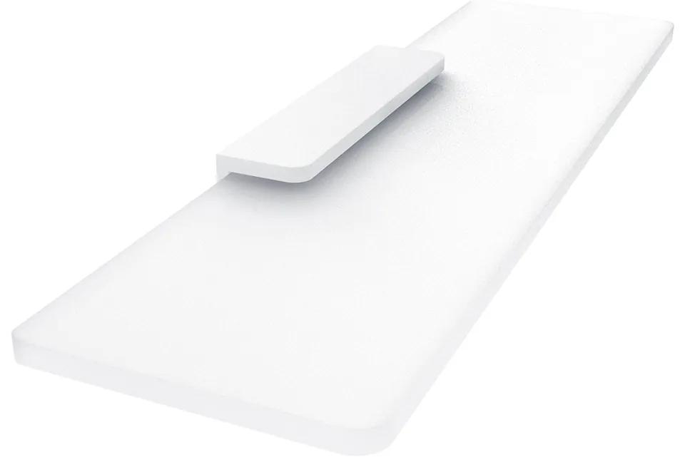 Police do koupelny sklěněná 40 cm bílá mat, bílý úchyt NIMCO MAYA BÍLÁ MAB 29091B-40-05