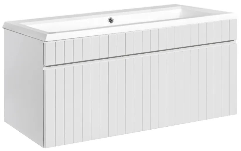 COMAD Závěsná skříňka s umyvadlem - ICONIC 82-100 white, šířka 100 cm, matná bílá