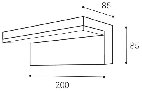 LED2 - LED Venkovní nástěnné svítidlo HUGO LED/9W/230V IP54 3000K/4000K
