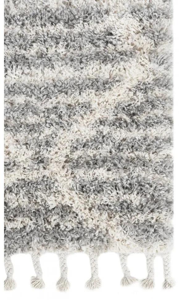 Kusový koberec shaggy Atika světle šedý 80x150cm