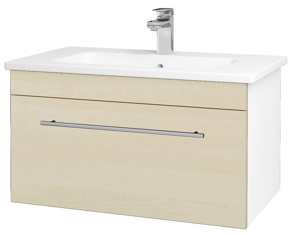 Dřevojas Koupelnová skříň ASTON SZZ 80 Varianta: N01 Bílá lesk / Úchytka T01 / D03 Cafe