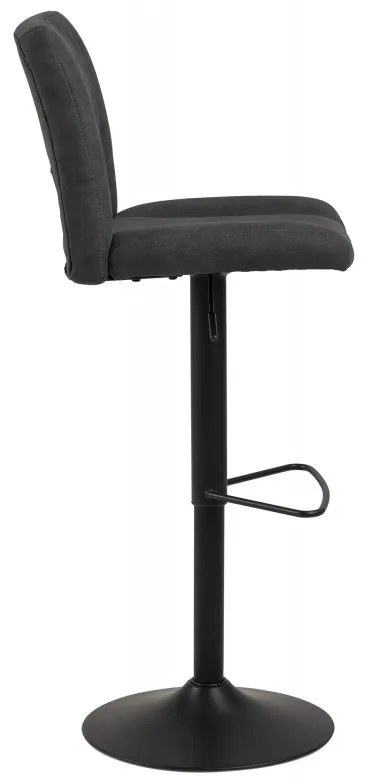 Otočná barová židle Sylvie tmavě šedá/černá