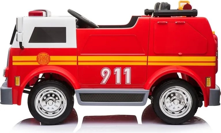 LEAN CARS Elektrické hasičské autíčko LL911 červené, dálkové ovládání